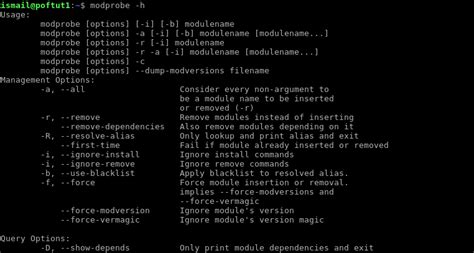 modprobe加载内核 modprobe，lsmod，modinfo命令教程以及要加载的示例，列出了linux内核模块 csdn博客