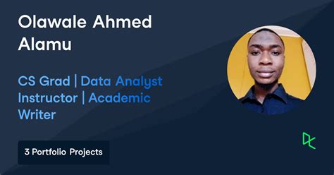 olawale ahmed alamu data analyst instructor