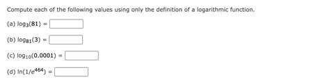 solved compute each of the following values using only the