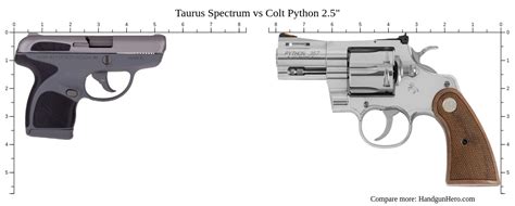 Taurus Spectrum Vs Colt Python Size Comparison Handgun Hero