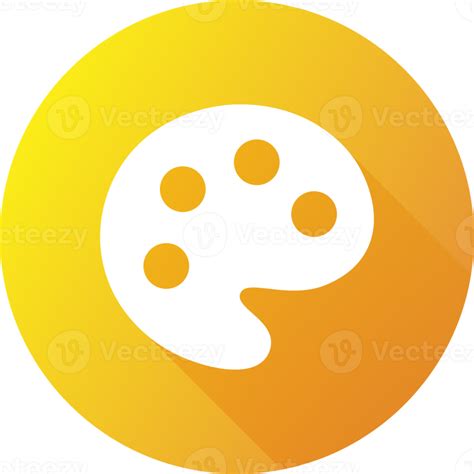 Palette Icon In Flat Design Style Art Signs Illustration 22362656 Png