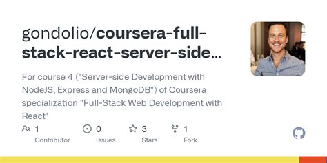 Github Gondoliocoursera Full Stack React Server Side Nodejs For