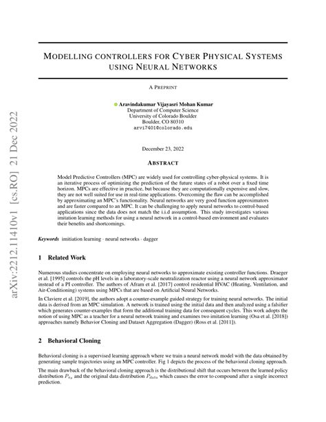 pdf modelling controllers for cyber physical systems using neural