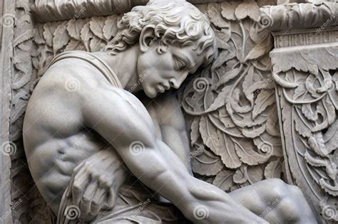 Close Up Of Chisel Carving Marble Details Stock Illustration