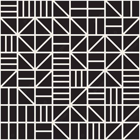 Seamless Geometric Line Grid Pattern In Black And White Vector Vector Print Backdrop Seamless