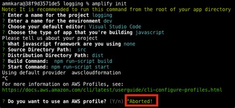 Respect Ctrl C During Amplify Init Or Amplify Push Issue Aws Amplify Amplify Cli