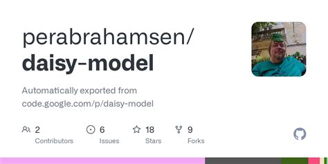 GitHub Perabrahamsen Daisy Model Automatically Exported From Code Google Com P Daisy Model