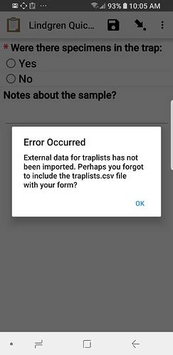 Error Using Pre Loaded Csv Support Odk Forum