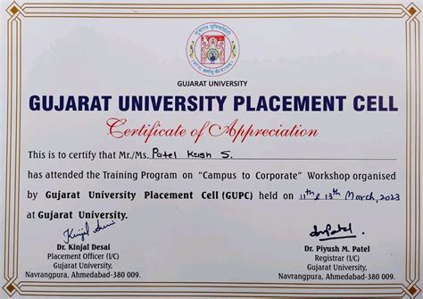 Kush Patel On Linkedin Training Achievement Gupc Certificateofcompletion