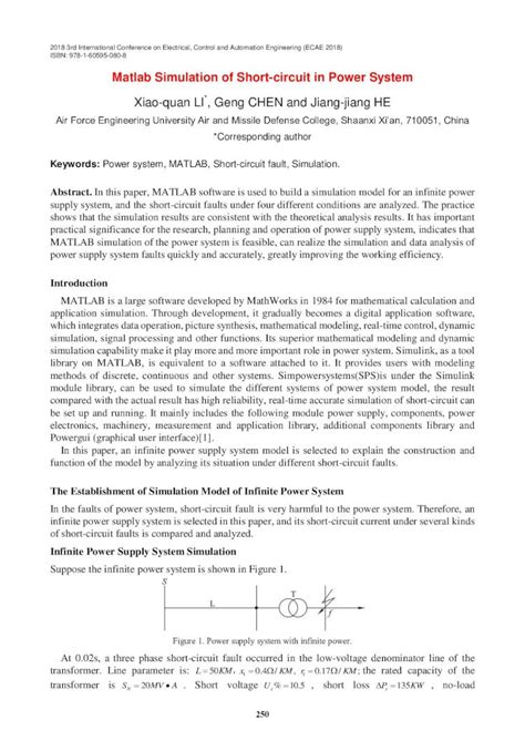 Pdf Matlab Simulation Of Short Circuit In Power System Dokumentips
