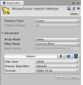 How To Make A Custom Mouse Cursor Unity Stuart S Pixel Games