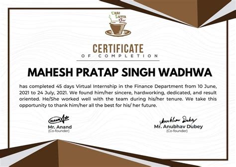 mahesh pratap singh on linkedin intern internship finance