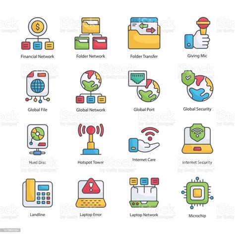Network And Communication Vector Fill Outline Icon Design Illustration Network And Communication