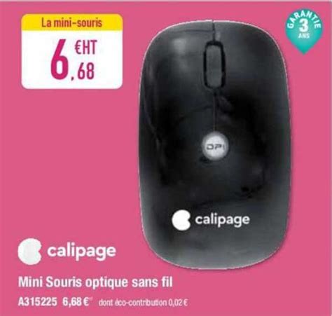 Promo Mini Souris Optique Sans Fil Calipage Chez Calipage Icatalogue Fr