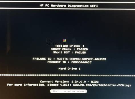 Hp Pc Hardware Diagnostics Uefi V Systému Windows 1110