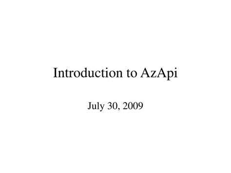 Ppt Introduction To Azapi Powerpoint Presentation Free Download Id