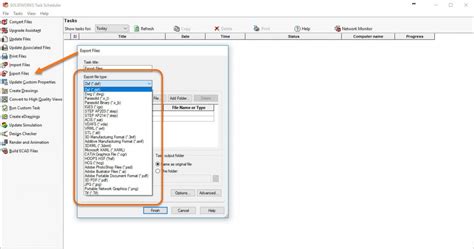 Solidworks 2018 Task Scheduler Adds Importexport File Types