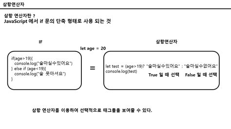 삼항연산자 논리연산자 활용 Blog By Youngjun