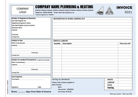 Personalised Duplicate Invoice Pads Invoice Template Ideas