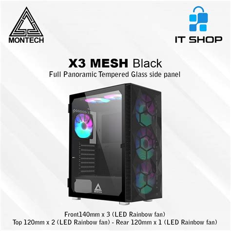 Jual Montech Casing X3 Mesh Black Shopee Indonesia