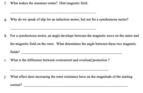Solved F What Makes The Armature Rotate Hint Magnetic Chegg
