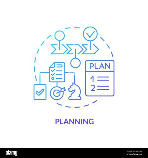 Planning Blue Gradient Concept Icon Stock Vector Image And Art Alamy