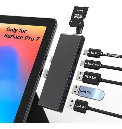 Surface Pro 7 Usb Hub 7 En 2 Adaptador Multipuerto Para Esta Envío Gratis