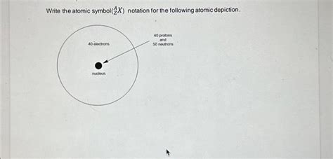 Solved Write The Atomic Symbol X Notation For The