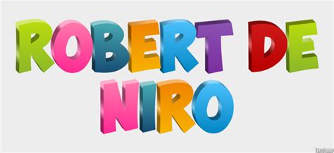 Robert De Niro Text Effect And Logo Design Celebrity