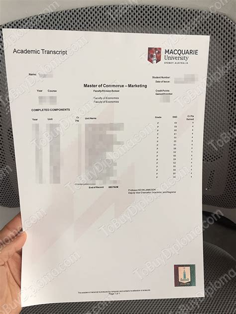 How To Get The Macquarie University Transcript With Hologram
