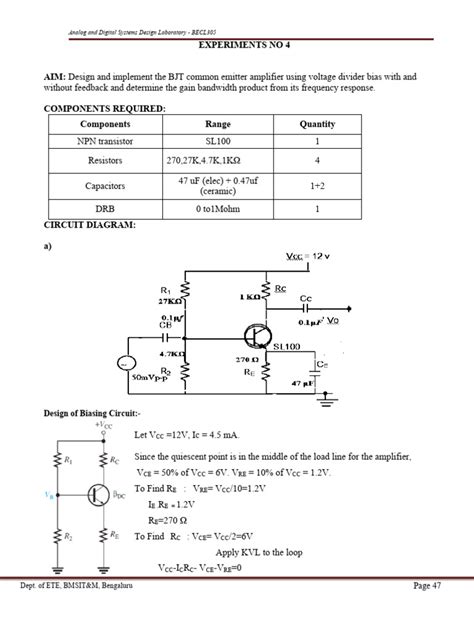 Rc Coupled Pdf Amplifier Electrical Engineering