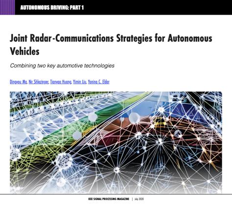 Ieee Signal Processing Magazine July 2020joint Radar Communications Strategies For Autonomous