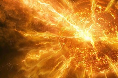 Modeling Solar Flare Plasma Dynamics Ar Generative Ai Premium Ai Generated Image