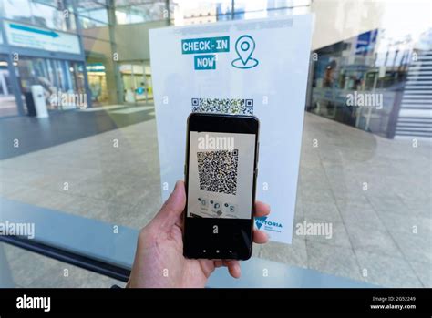 Melbourne Australia Jun Check In Using QR Code When