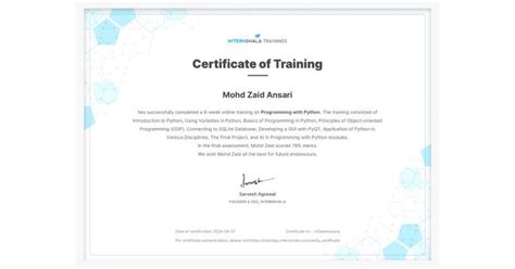 Mohd Zaid Ansari On Linkedin Successfully Completed The Programming