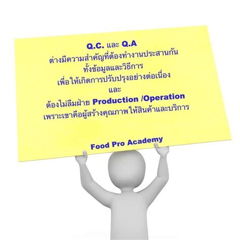 Q C กับ Q A ต่างกันอย่างไร Foodpro Academy