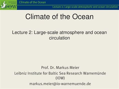 Pdf Lecture 2 Large Scale Atmospheric And Ocean Circulation