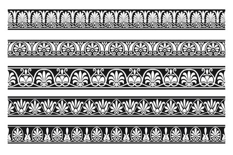 Premium Vector Set Of Decorative Seamless Ornamental Border Vector