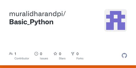 Github Muralidharandpibasicpython