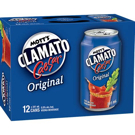Motts Clamato Original Caesar 12x341ml Cans Bsw Liquor