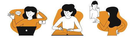 Woman Learning Vector Concept Illustration Online Education And Babe Study Character And