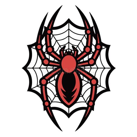La Representación Estilizada De Una Araña Presenta Un Esquema De Color