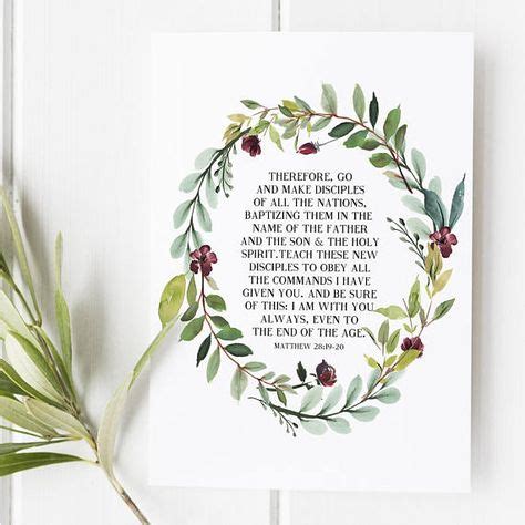 Matthew 28 19 20 The Great Commission Therefore Go And Bible Verse
