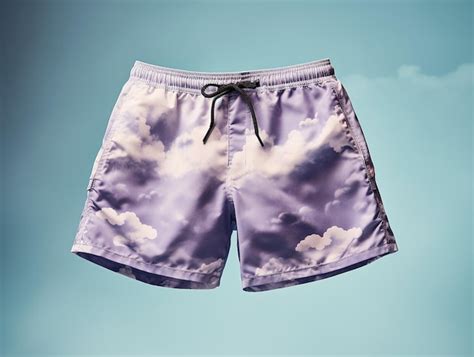 Premium Ai Image A Pair Of Shorts With The Word Clouds On Them