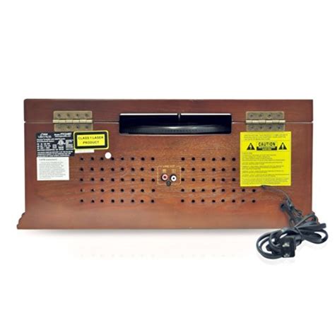 Pyle Ptcd4bt Bluetooth Classic Style Record Player Turntable With Cd Player Cassette Deck Aux