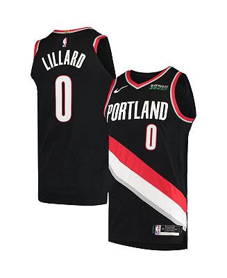 Mens Nike Damian Lillard Black Portland Trail Blazers 202021 Authentic Jersey Icon Edition