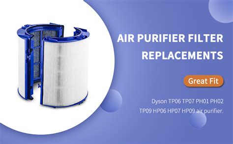 Vevbze Air Purifier Filter Replacements Compatible With Dyson Tp06 Tp07 Ph01 Ph02