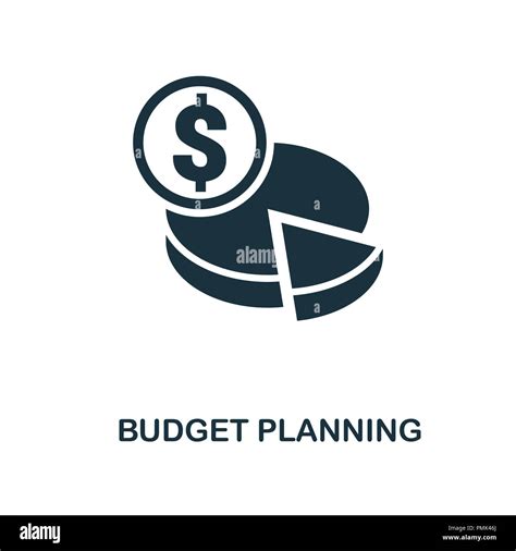 Budget Planning Icon Monochrome Style Design From Smm Collection Ui Pixel Perfect Simple