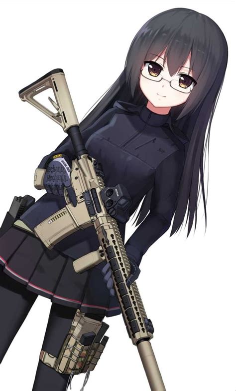 Anime Girl With A Machine Gun