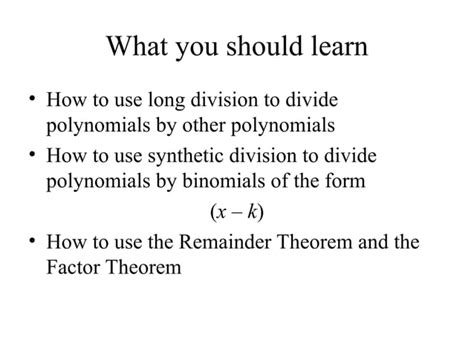 Apolynomialandsyntheticdivision 4ppt